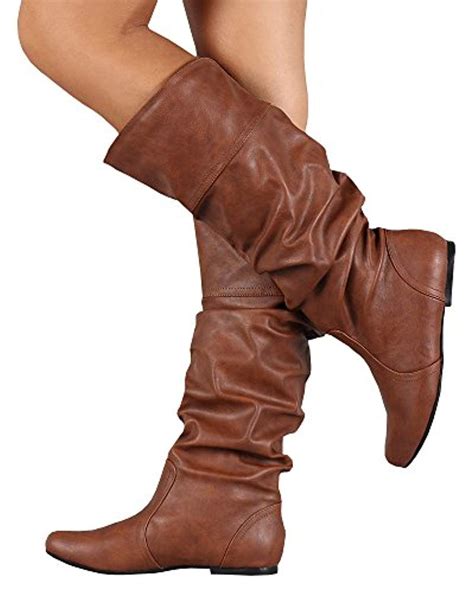 Wide Calf Knee High Boots Flat At Christine Winona Blog