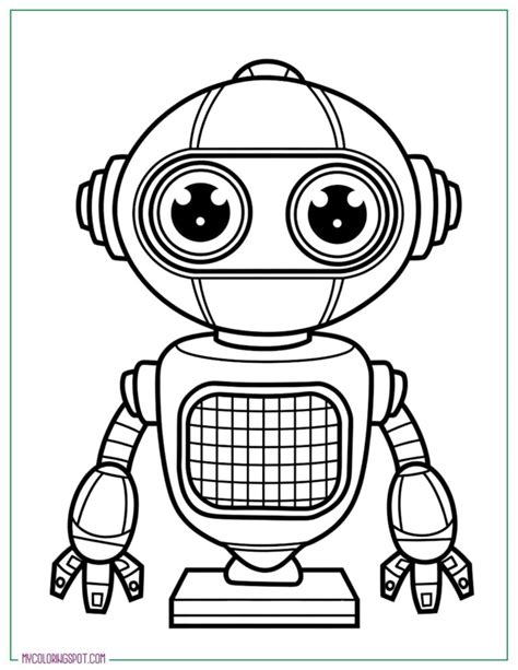 31 Simple And Fun Robot Coloring Pages For Everyone My Coloring Spot