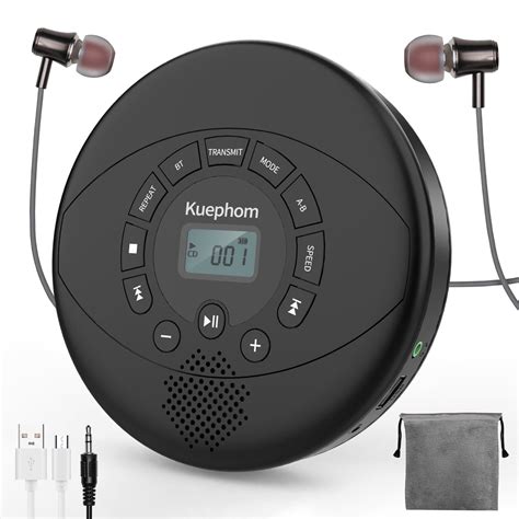 Rechargeable Bluetooth Portable CD Player With Speakers USB AUX Input For Car Home Travel