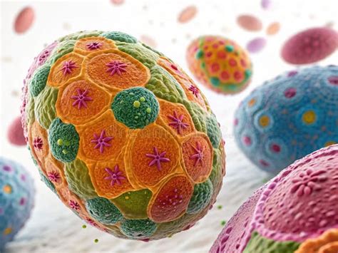 A Detailed Exploration Of Easter Egg Cellular Structure Vibrant