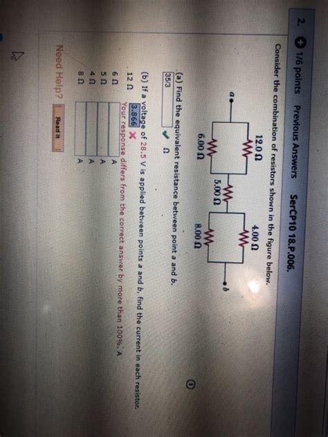 Solved 2 1 6 Points Previous Answers Sercp10 18 P 006