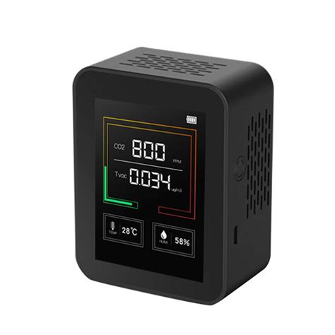 Air Quality Tester CO2 TVOC Meter Temperature Humidity Measuring Device Carbon Dioxide Monitor