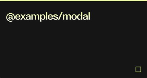 Examplesmodal Codesandbox