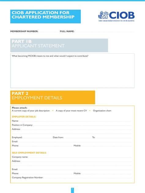 18460 Ciob Application For Chartered Membership Part 2 V09 Rl Pdf
