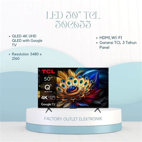 Jual LED TCL 50 QLED 50C655 SMART GOOGLE TV Shopee Indonesia