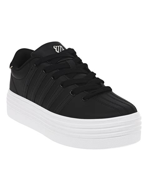 Tenis Negros Court Pro Plataforma K Swiss Para Mujer