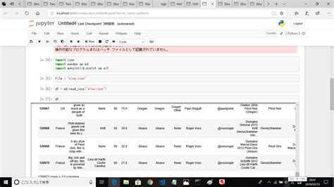 pythonでのjsonファイルのデータ出力について