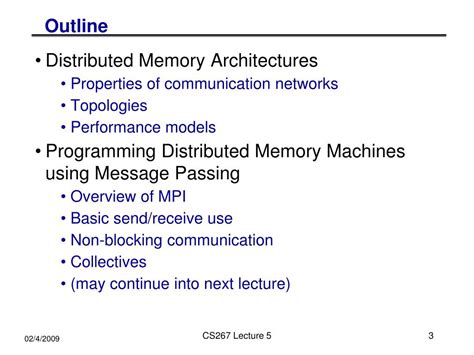 ppt distributed memory machines and programming powerpoint presentation id 380075