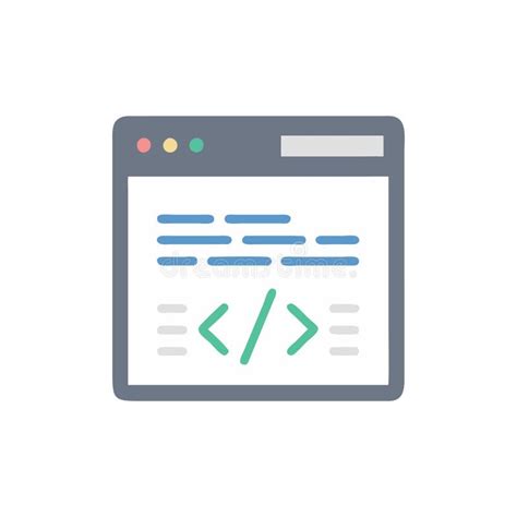Comprehensive Javascript Code Icon For Programming Stock Illustration