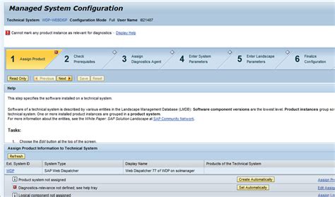 2207084 Cannot Mark Any Product Instance As Relevant For Diagnostics Solution Manager 7x