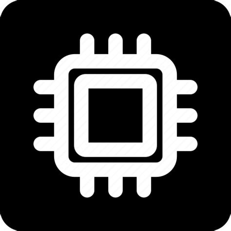 chip cpu microchip microprocessor processor icon download on