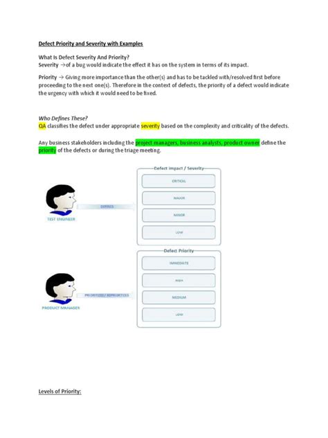 Defect Priority And Severity With Examples Pdf