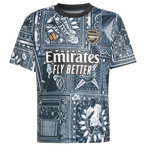 Adidas Youth Arsenal Fc Ian Wright 202324 Pre Match Football Jersey