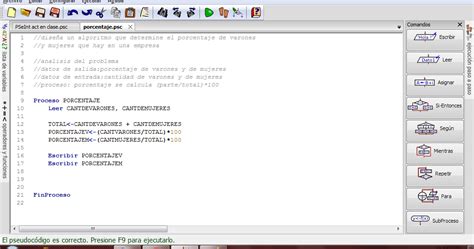 Desarrolla software utilizando programación estructurada Tarea de PSeInt