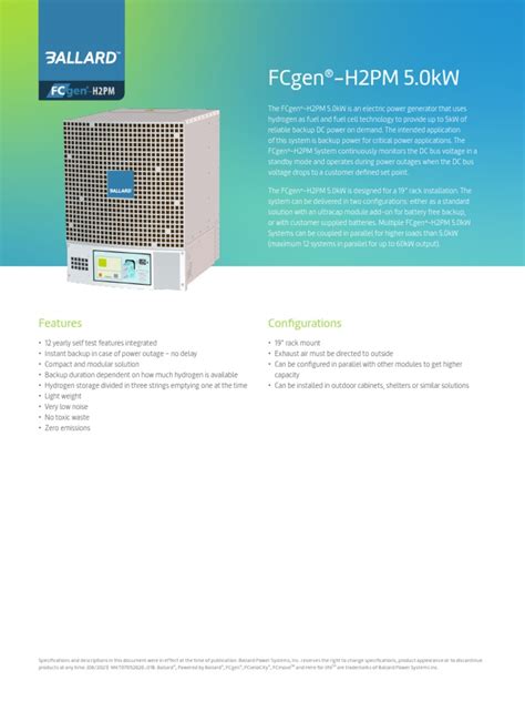 Fcgen H2pm 5 0 Data Sheet Pdf Alternating Current Direct Current