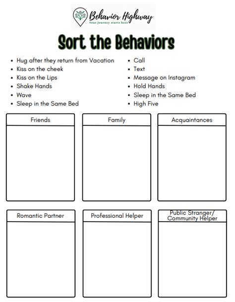 Relationships Workbook Sex Education Adaptive Curriculum Behavior Analyst Resource Center