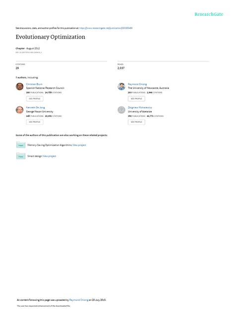 Bccdjmnw2011eo Pdf Metaheuristic Mathematical Optimization