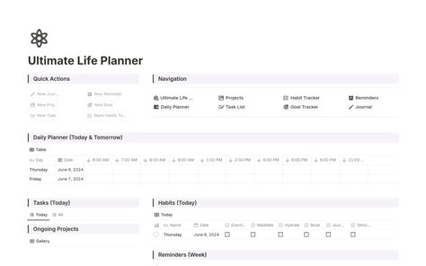 Ultimate Life Planner Template Notion Marketplace