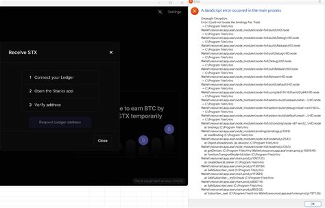 Unable To Connect With Ledger Using 470 A Javascript Error Occurred In The Main Process On