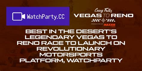 Best In The Deserts Legendary Vegas To Reno Race To Launch On