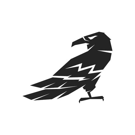 Premium Vector Crow Logo Template Isolated Brand Identity Icon