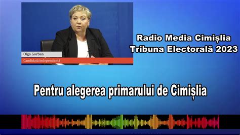 Tribuna Electorală 2023 Radio Media Olga Gorban Candidată