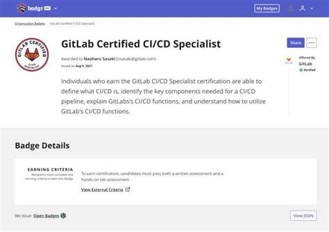 I Got A Technical Certification From Gitlab Gitlab Certified Ci Cd Specialist This Exam Is A