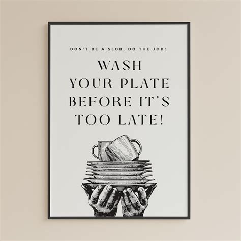 Clean Your Dishes Signs Etsy