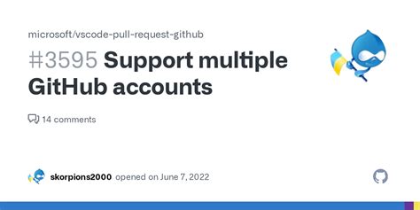 Support Multiple Github Accounts · Issue 3595 · Microsoftvscode Pull