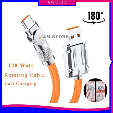 Jual Kabel Data Super Fast Charging Watt Micro USB Kabel Data Rotating Fast Charging