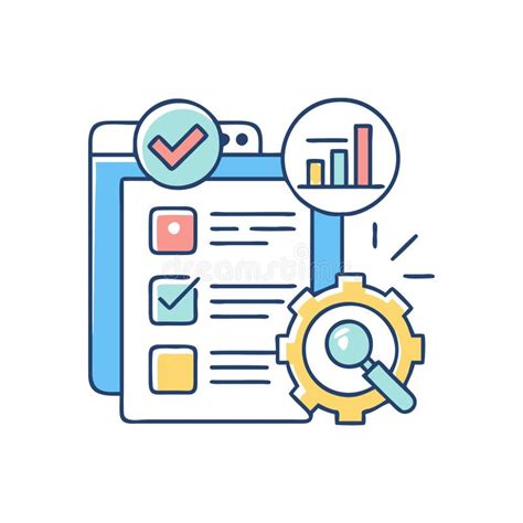 Professional Brand Management Assessment Icon Stock Vector