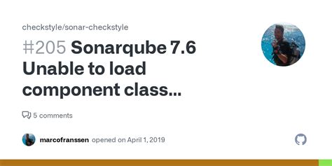 Sonarqube 76 Unable To Load Component Class Orgsonarplugins