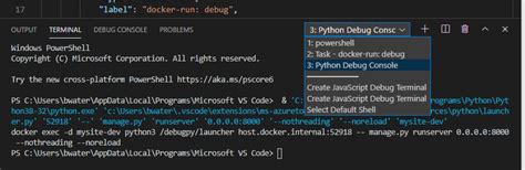 Django Project Debug In Docker Container Doesn T Start Issue Microsoft Vscode Docker