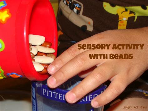 Sensory Activity With Beans Juggling Act Mama