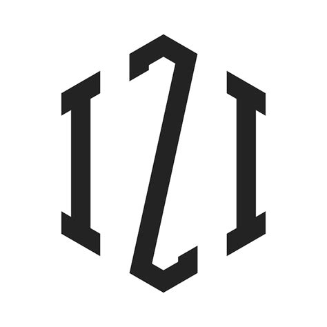 Premium Vector Izi Logo Design Initial Letter Izi Monogram Logo Using Hexagon Shape