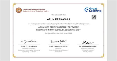arun prakash j on linkedin arun prakash j successfully completed iit
