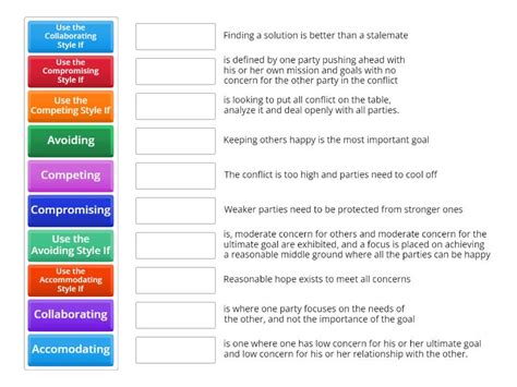 Conflict Resolution Match Up