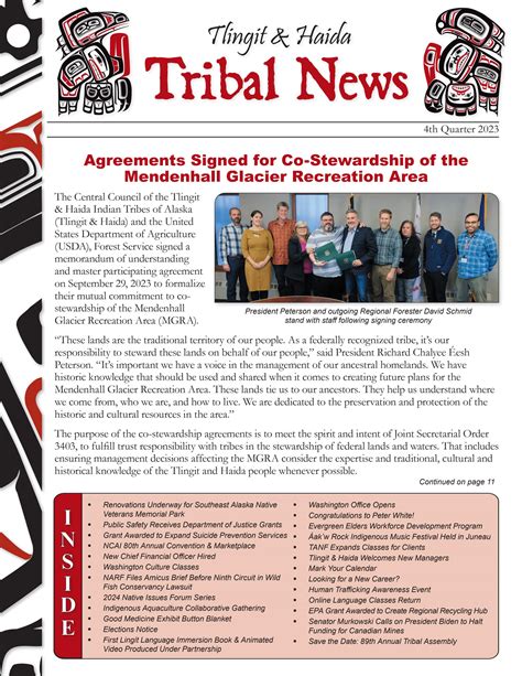 Q4 2023 Tribal News Newsletter By Central Council Tlingit And Haida