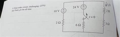 Solved First Order Circuit Challenging A Find Chegg