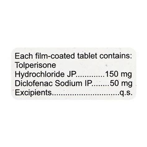 Tolpride D Tolperisone Hydrochloride Diclofenac Sodium Ip Tablets Iosis Remedies Pvt Ltd