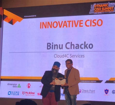 Binu Chacko On Linkedin Thanks Rahul And Dynamic Ciso Platform For The Recognition Thanks
