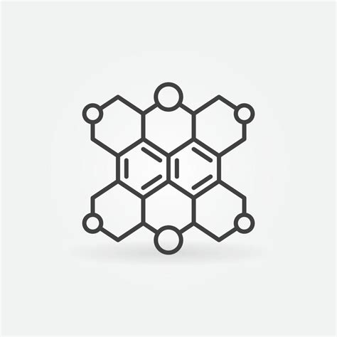 Hexagonal Molecular Structure Vector Chemical Formula Abstract Line