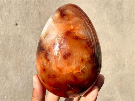 49 Natural Carnelian Egghandmade Eggquartz Crystal Eggcrystal