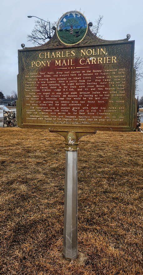 Monument For Charles Nolin — Black Hills Hiking Biking And More