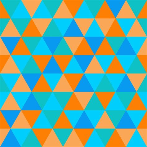 Triangle Pattern Orange And Blue A Pattern Graphic By Iuliian In