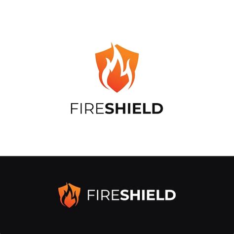 Premium Vector Fire Shield Logo Design Template