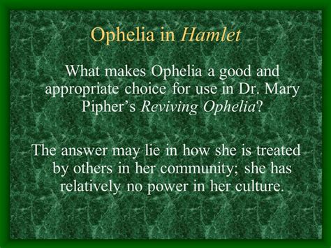 Hamlet Ophelia Important Quotes Ppt Femininity In The Patriarchal