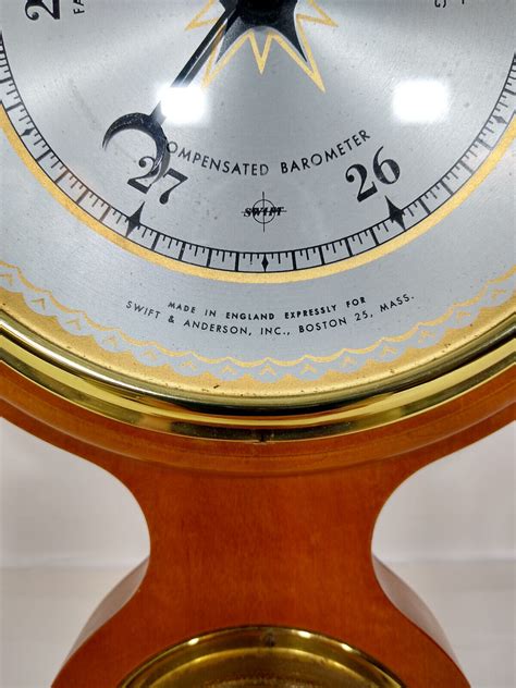 Vintage Swift And Anderson 32 In Thermometer Barometer Hygrometer