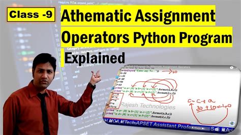 Python 9 Program For Athematic Assignment Operators Youtube