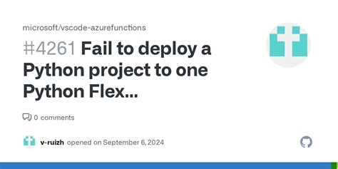Fail To Deploy A Python Project To One Python Flex Consumption Function